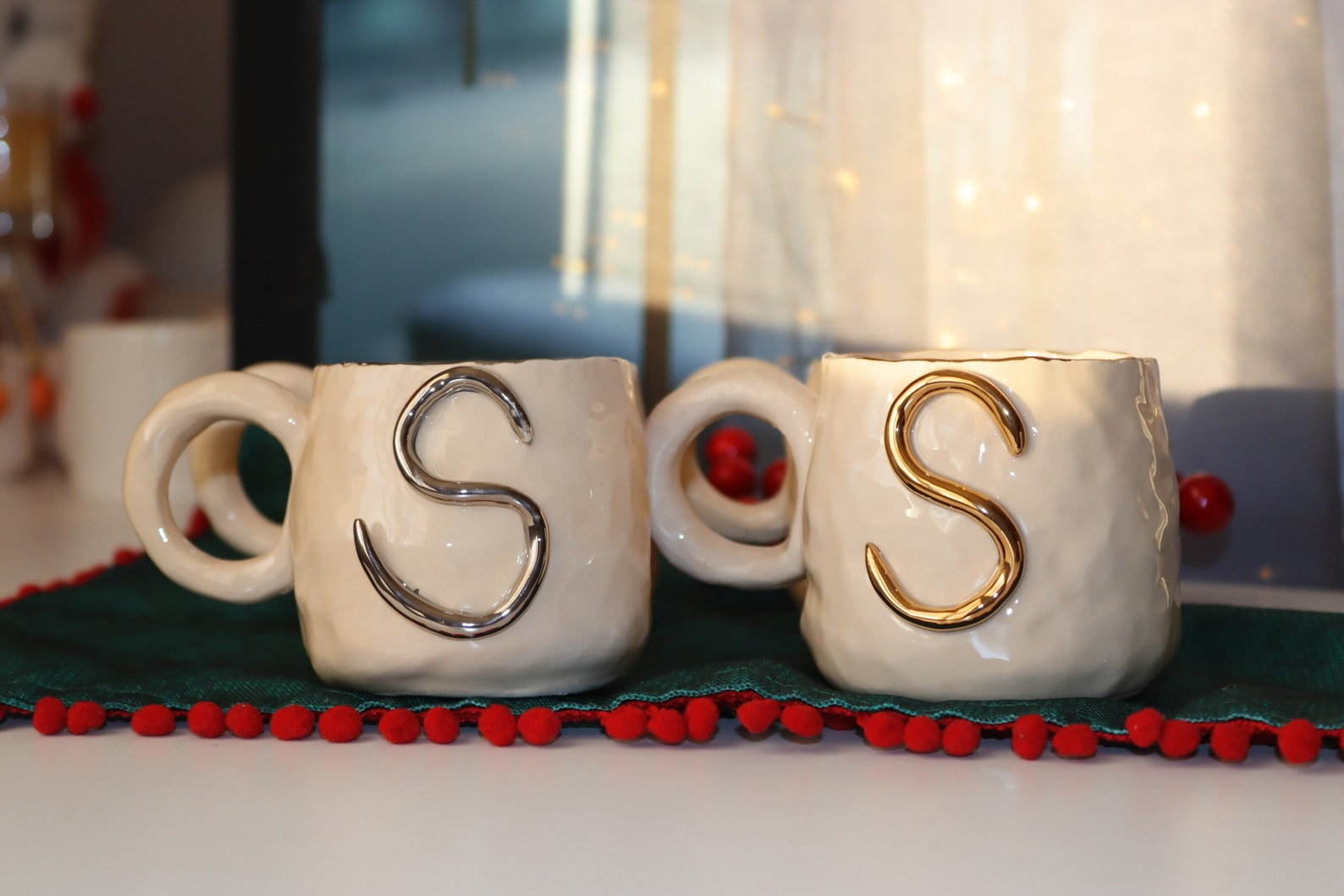 Handmade Ceramic Letter Mug- Initial Cup- Stoneware Coffee Mug - Etsy