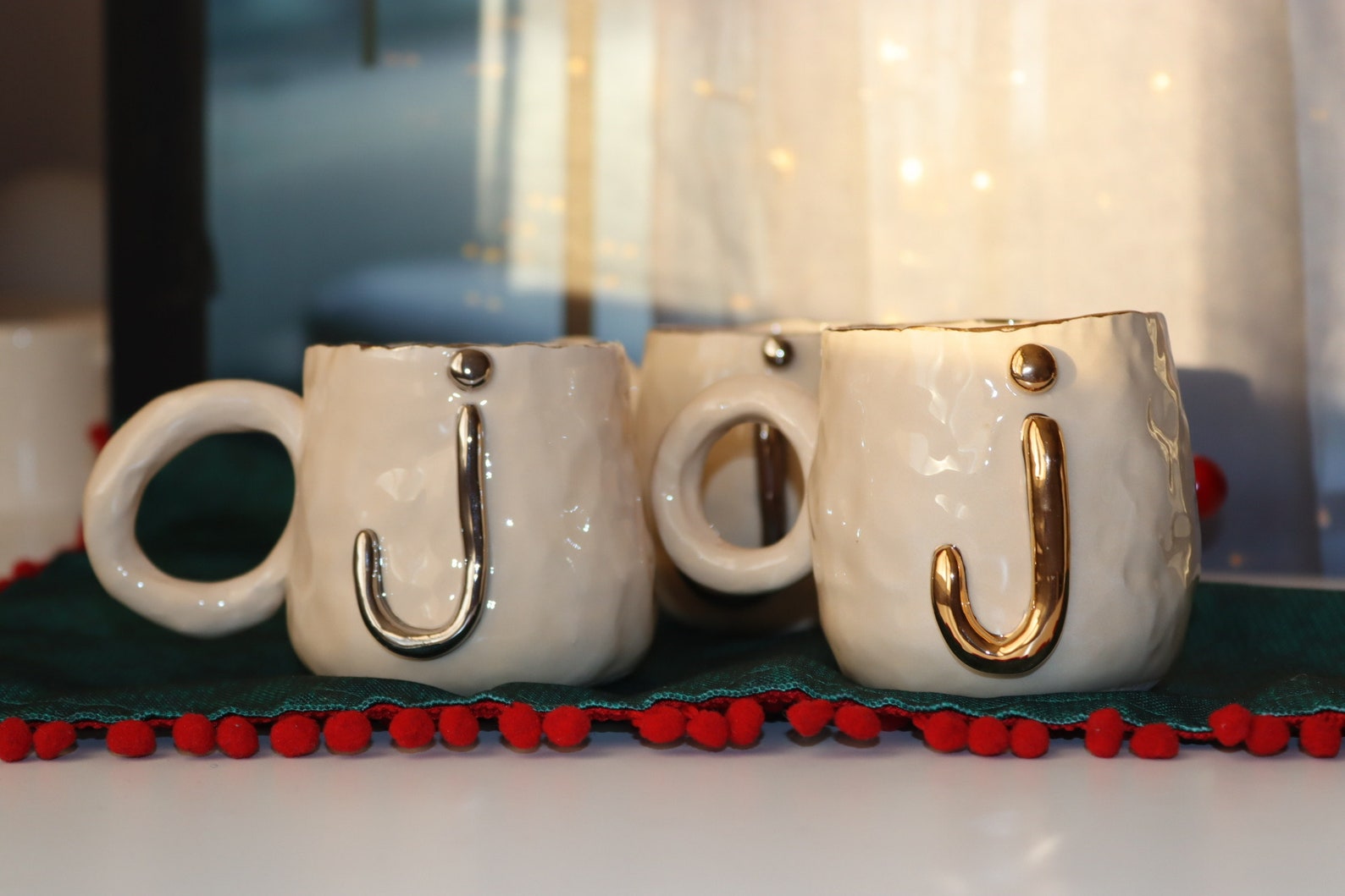 Handmade Ceramic Letter Mug- Initial Cup- Stoneware Coffee Mug - Etsy