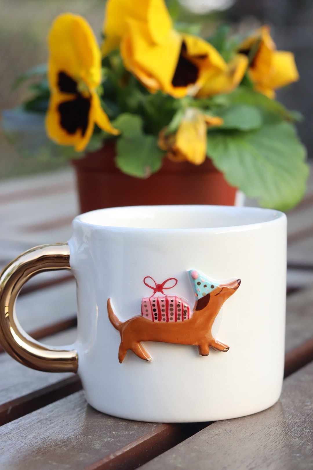 Ceramic Handmade Dog Coffee Mug , 7 Oz Mug , Handmade Mug , for Coffee ...