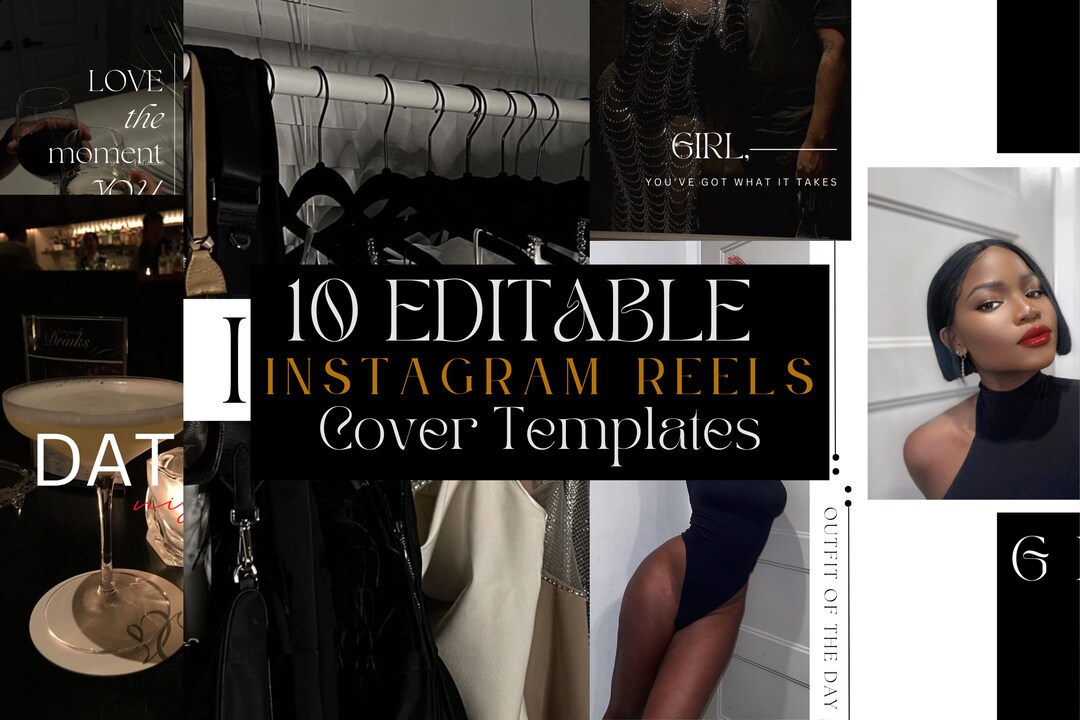 10 Instagram Reels Cover Templates| Custom Canva Template for Luxury ...