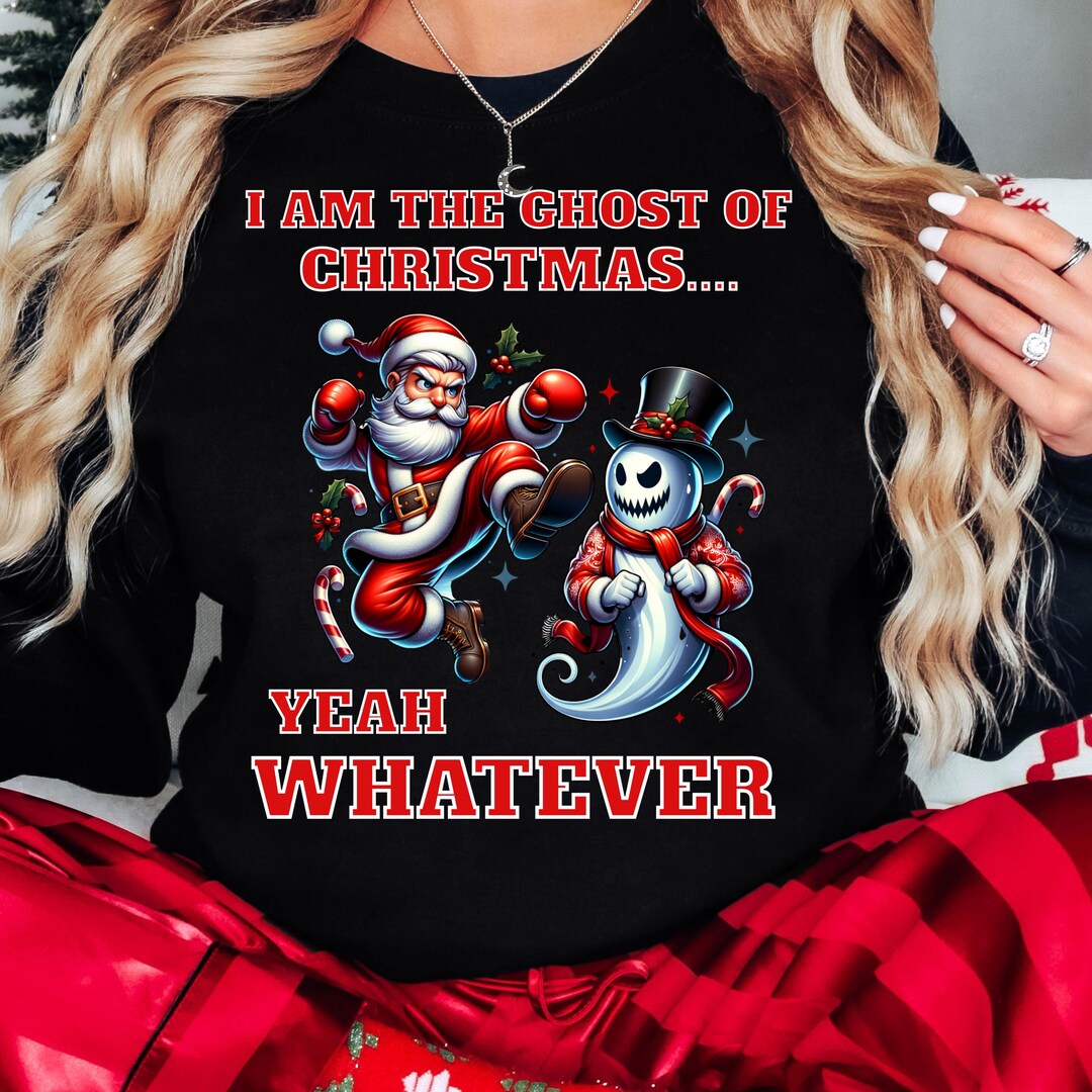 Funny Christmas Santa Roundhouse T-shirt Png - Funny Holiday Digital ...