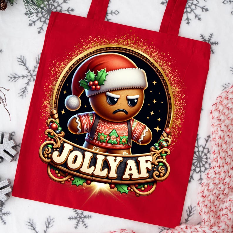 Funny Grumpy Gingerbread Man PNG, Naughty Christmas Design (digital ...