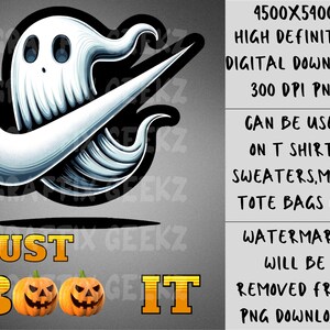 Just Boo It Halloween PNG – Spooky Ghost and Pumpkins Design (digital ...