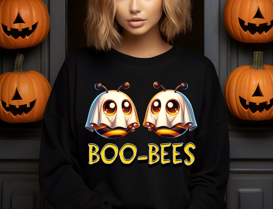 Boo-bees Ghosts Halloween PNG - Funny Ghost Boobies Bee Halloween ...