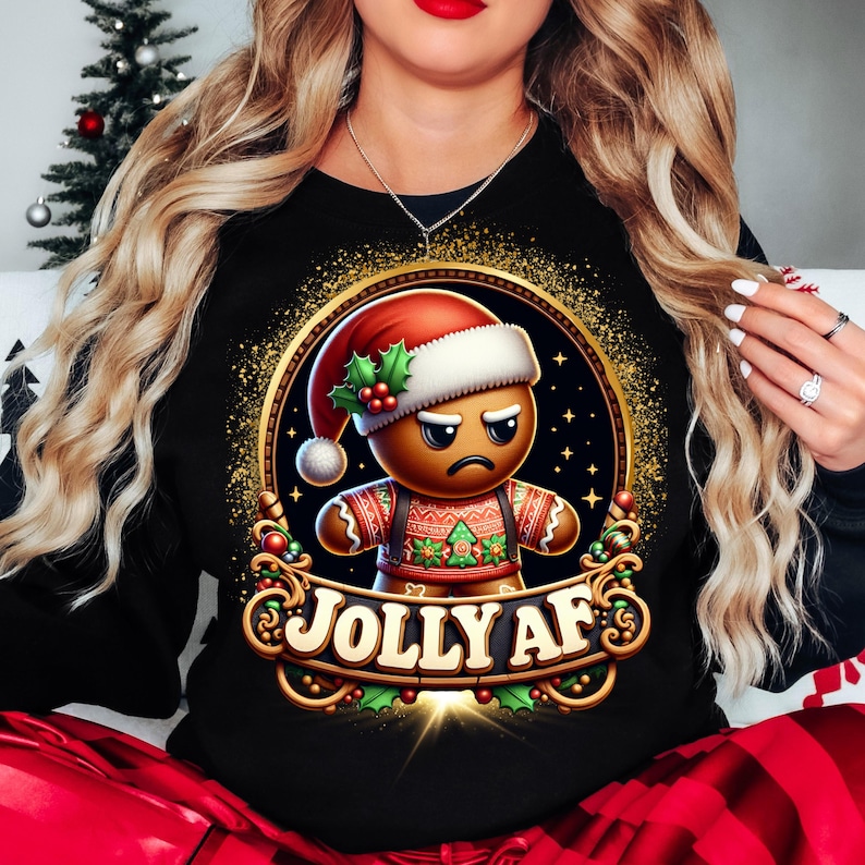 Funny Grumpy Gingerbread Man PNG, Naughty Christmas Design (digital ...