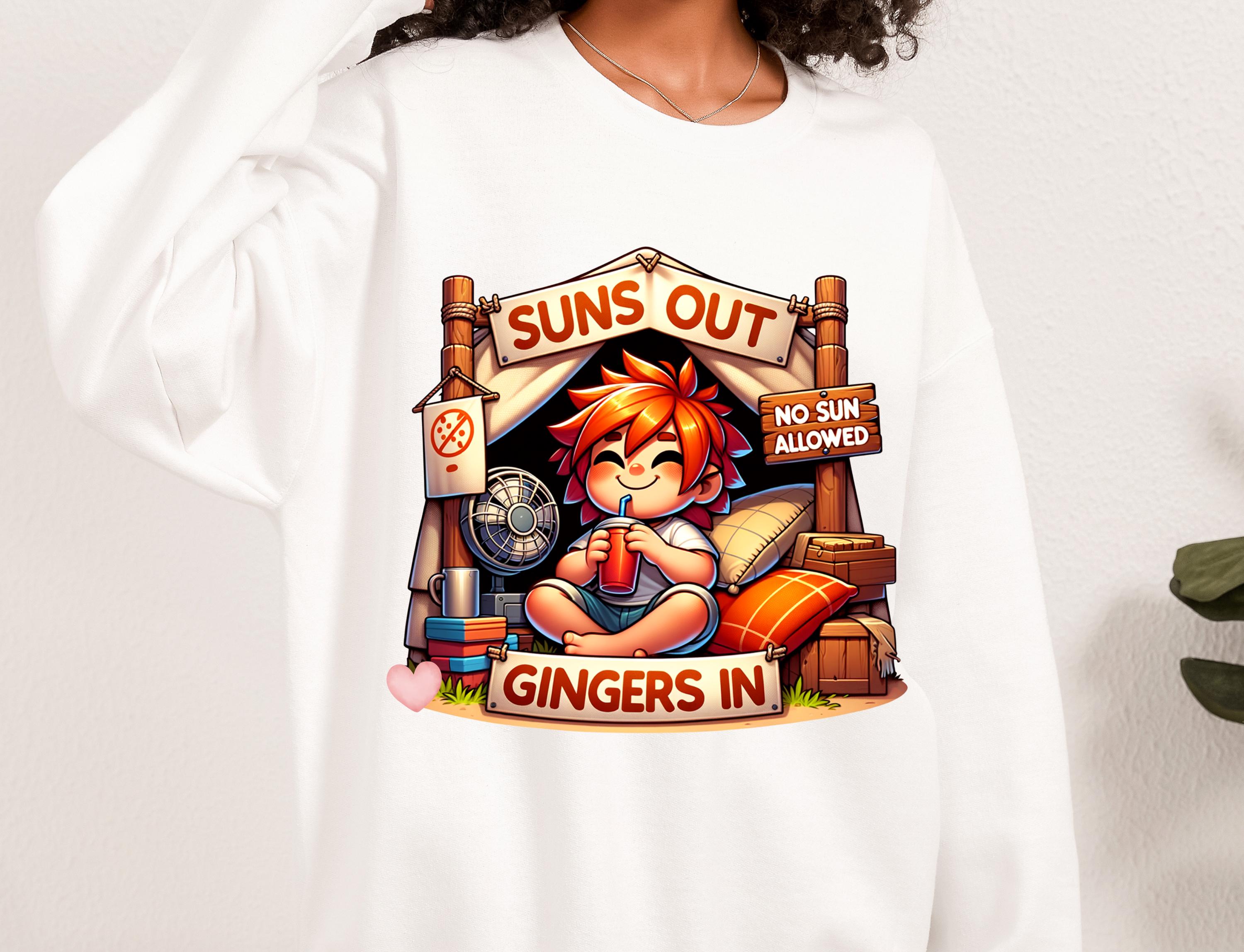 Suns Out Gingers in PNG - Funny Redhead Digital Design for T-shirts ...