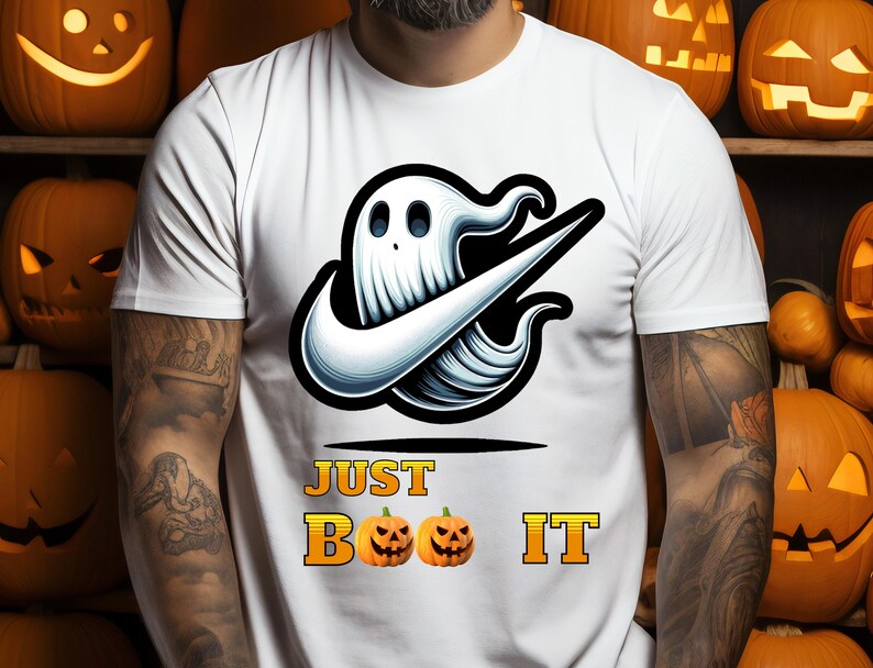 Just Boo It Halloween PNG – Spooky Ghost and Pumpkins Design (digital ...
