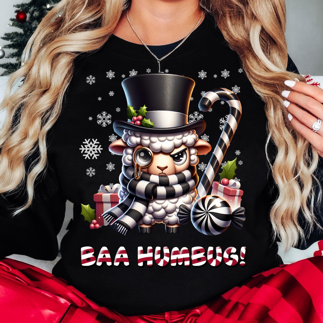 Funny Baa Humbug Sheep PNG, Grumpy Christmas Digital Download, Naughty ...
