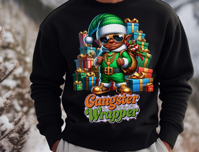 Gangster Elf PNG - Funny Christmas Design (digital Download) - Etsy
