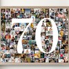 Custom 70th Number Photo Collage, 70th Birthday Gift, Anniversary Gift ...