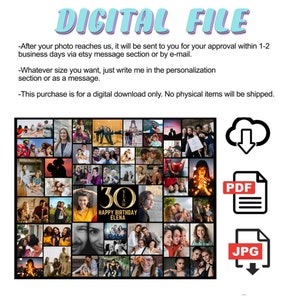 25th Birthday Photo Collage: A Bespoke Gift With Your Photos! Perfect ...