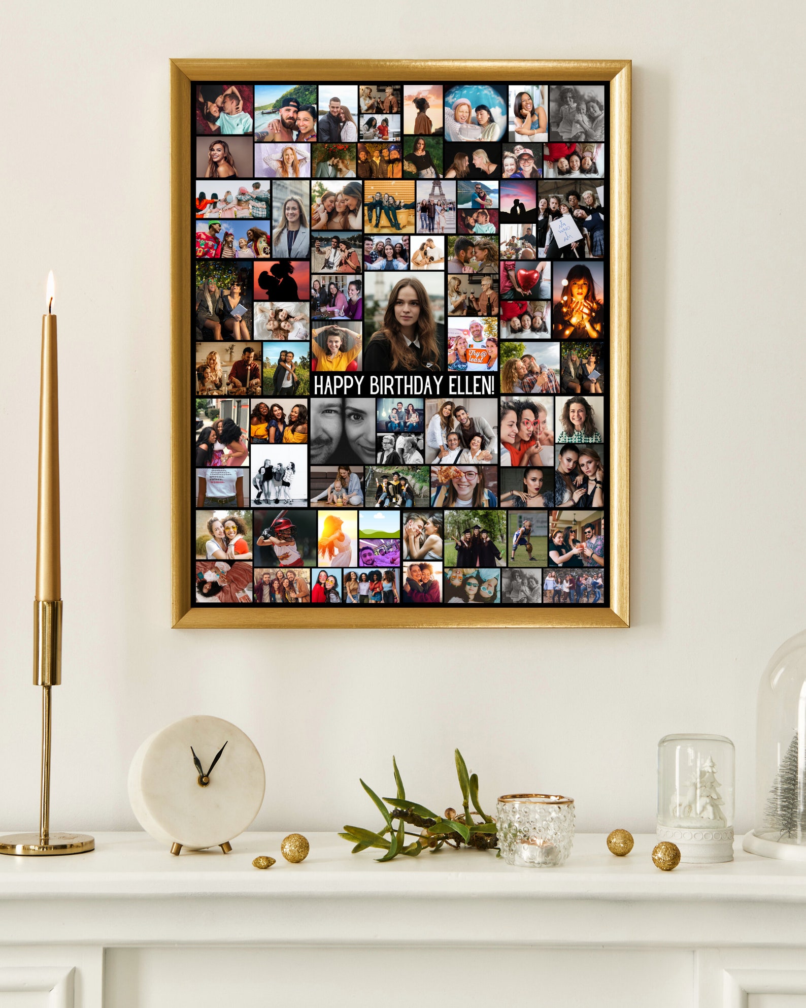 Editable Birthday Photo Collage SET Photo Montage Board, Celebrate Life ...