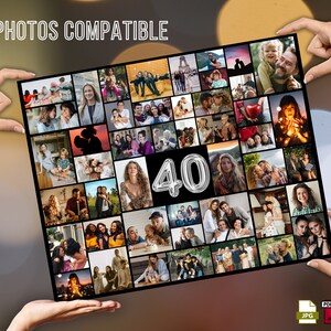 40th Birthday Photo Collage Template: Editable Canva Design (digital ...