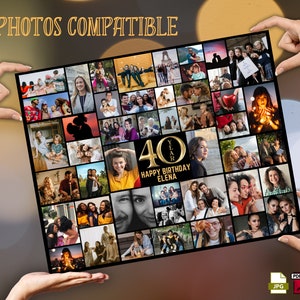 25th Birthday Photo Collage: A Bespoke Gift With Your Photos! Perfect ...