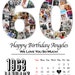 Custom 60th Number Photo Collage, With Years 1963 Calendar, 1963 ...
