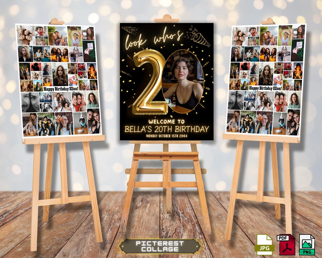 SET 20th Birthday Photo Collage Poster - Create Memories With a Custom ...
