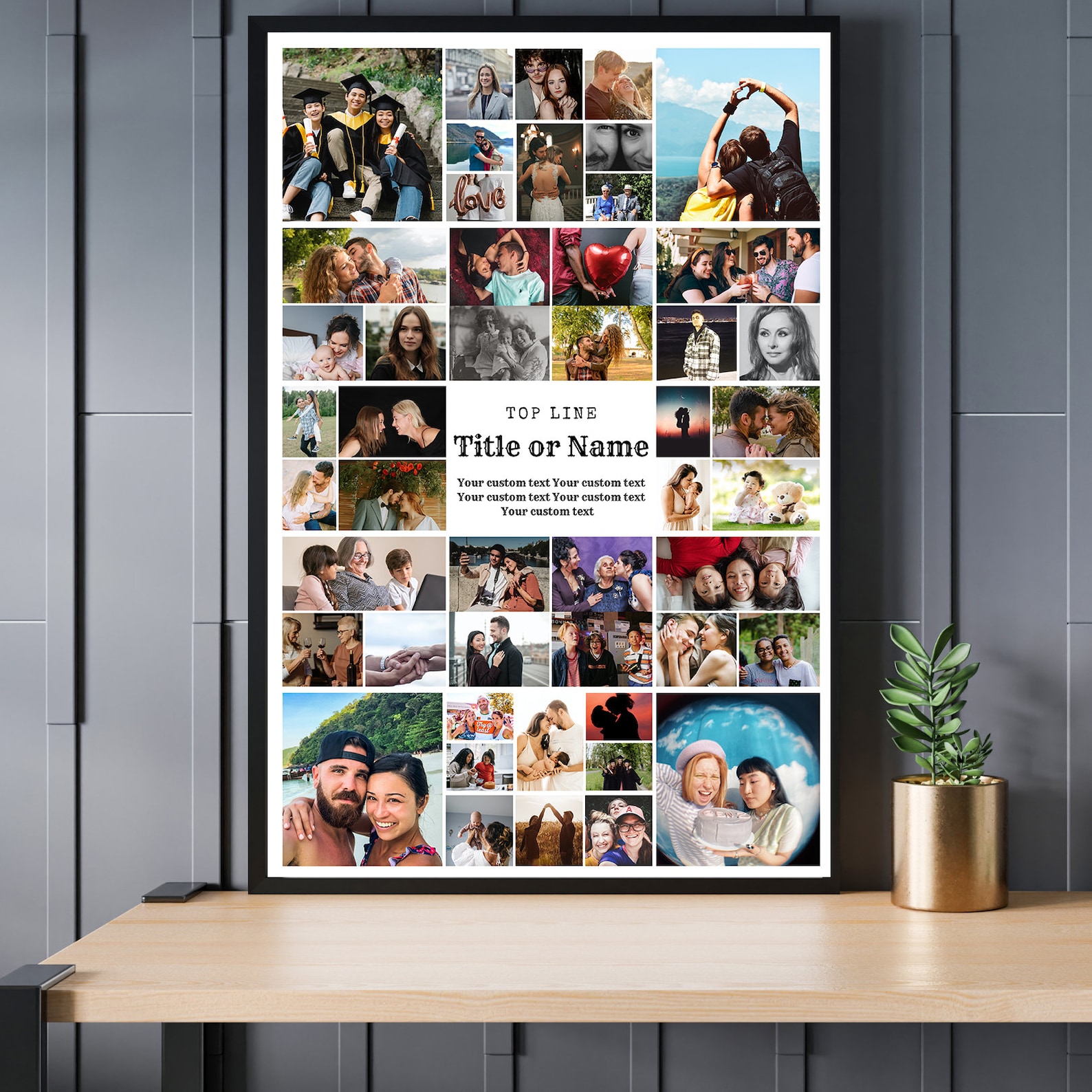 Editable 24x36 Photo Collage Canva Template With Your 48 - Etsy