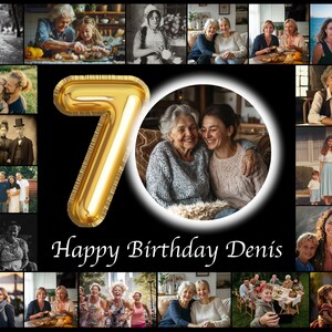 Customizable 70th Birthday Photo Collage - Create Your Own 70th ...