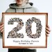 Custom 20th Birthday Number Photo Collage 20th Anniversary - Etsy