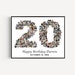Custom 20th Birthday Number Photo Collage 20th Anniversary - Etsy