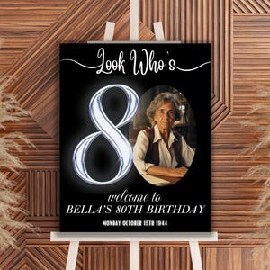 Editable Set 80th Number Birthday Photo Collage Bundle TEMPLATE, Custom ...