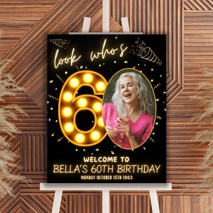 Custom SET 60th Birthday Photo Montage Board Create Memories With a ...
