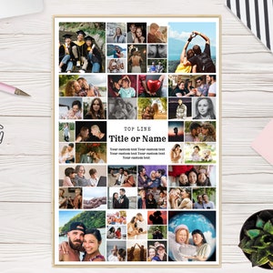 Editable 24x36 Photo Collage, Canva Template, With Your 48 Photos ...