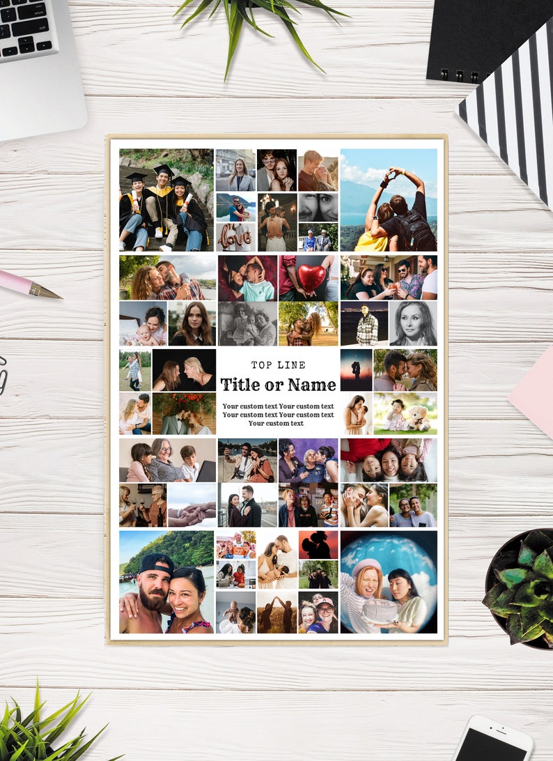 Editable 24x36 Photo Collage Canva Template With Your 48 - Etsy