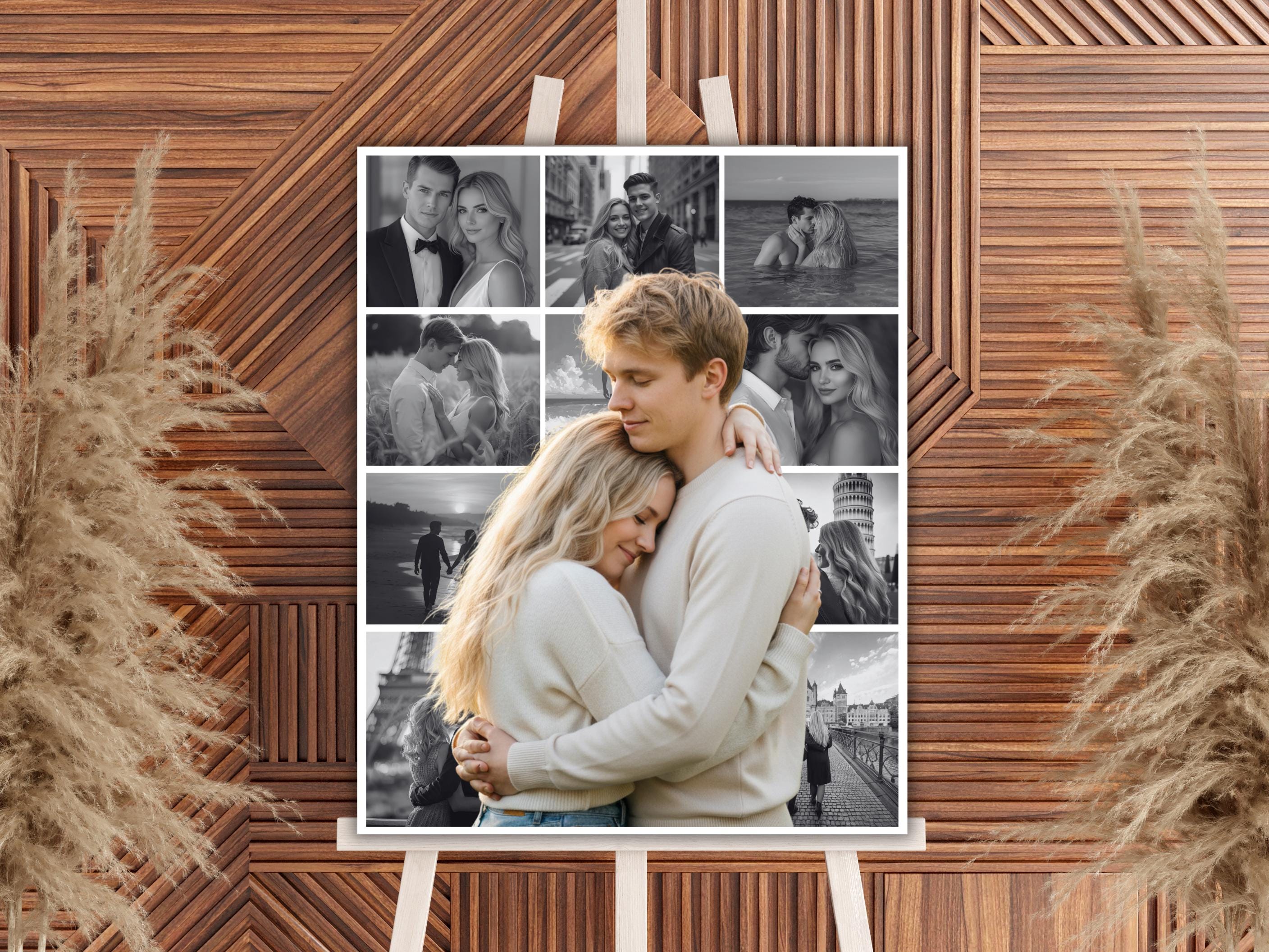 Custom Couple Photo Collage – up to 200 Photos | Personalized Collage ...