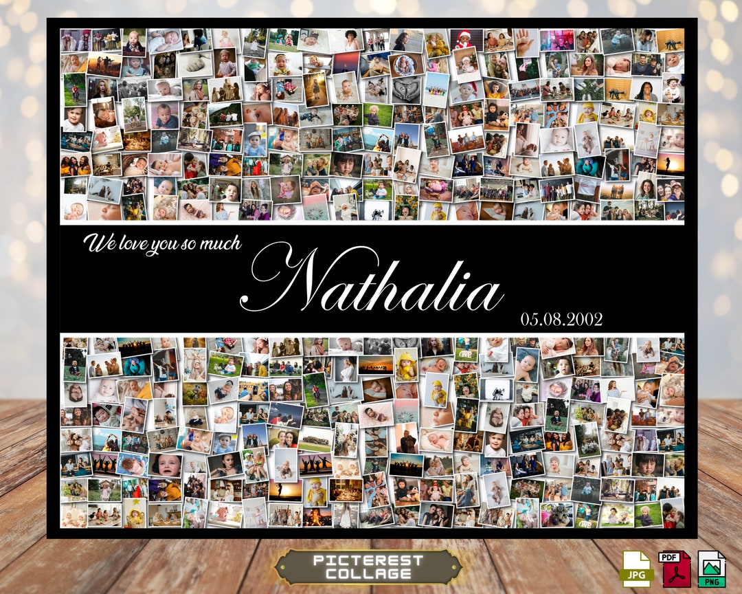 Custom Unique Birthday Photo Collage: Preserve Memories With a Unique ...