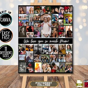 Mother Mom Photo Collage TEMPLATE, Mother's Day Gift From Kids Custom ...