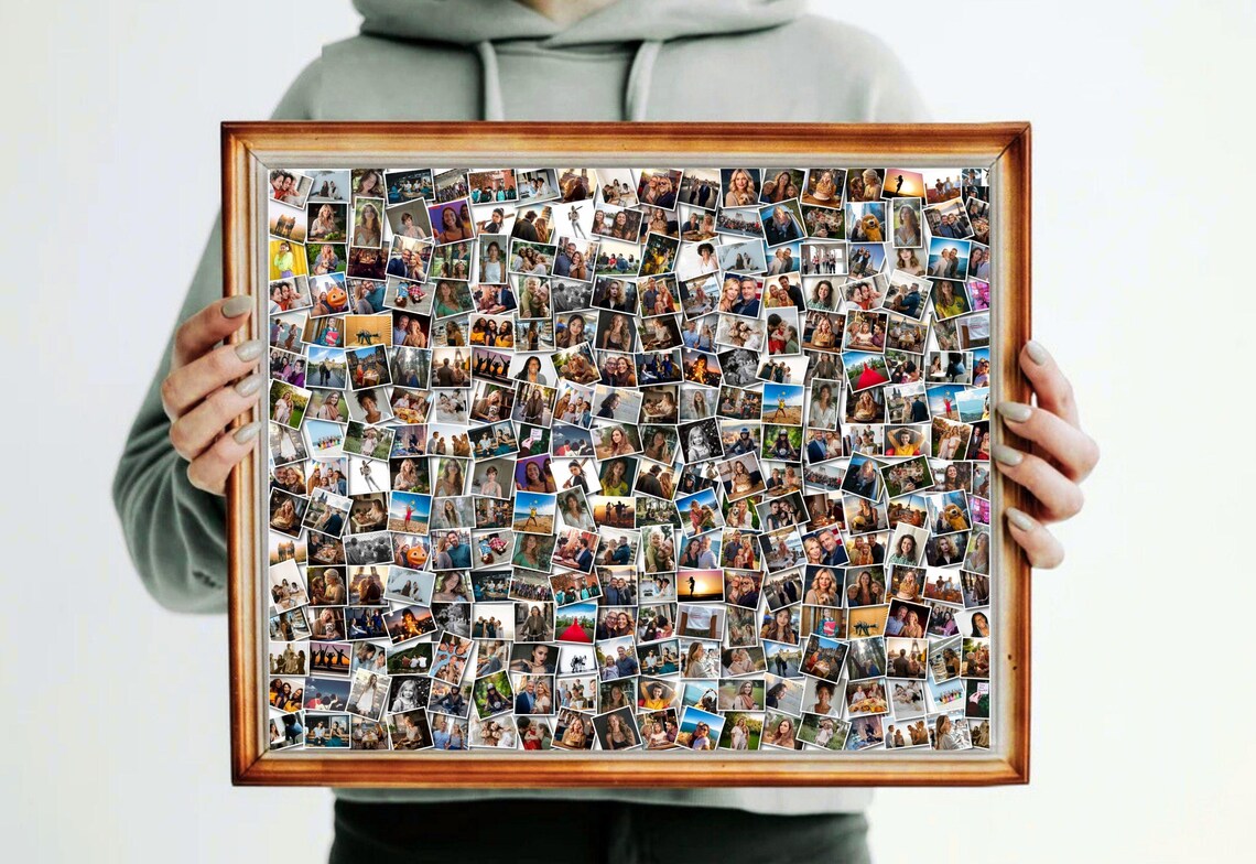 Custom Full Photo Collage, Personalized Picture Collage Gift, Birthday ...