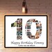 Custom 10th Birthday Photo Collage, Number Photo Collage, 10th Birthday ...