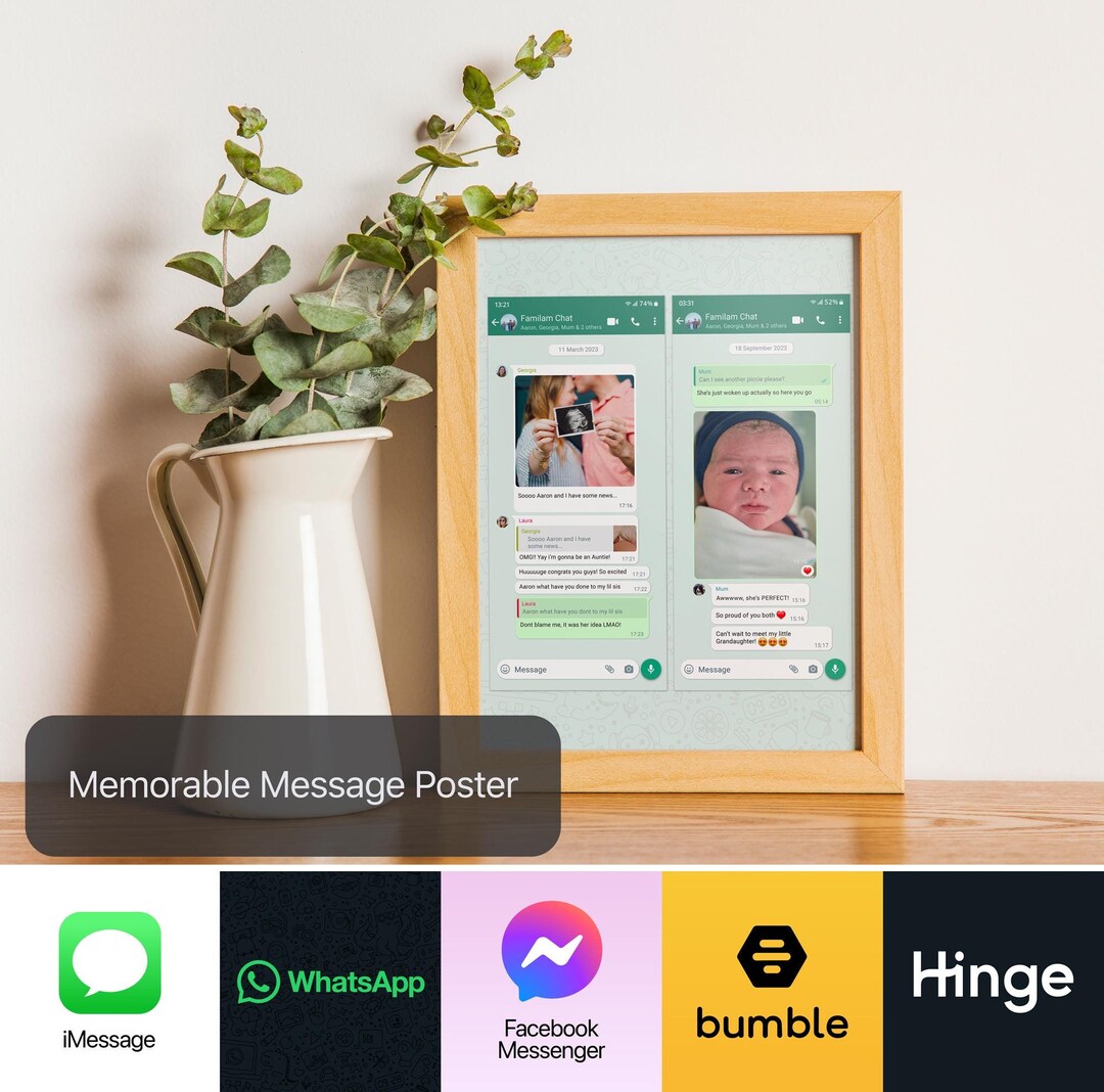 Custom Message Poster | Choose From Imessage, Whatsapp, Facebook ...