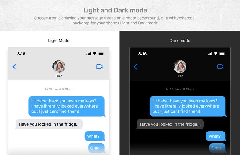 Custom Message Poster | Choose From Imessage, Whatsapp, Facebook ...