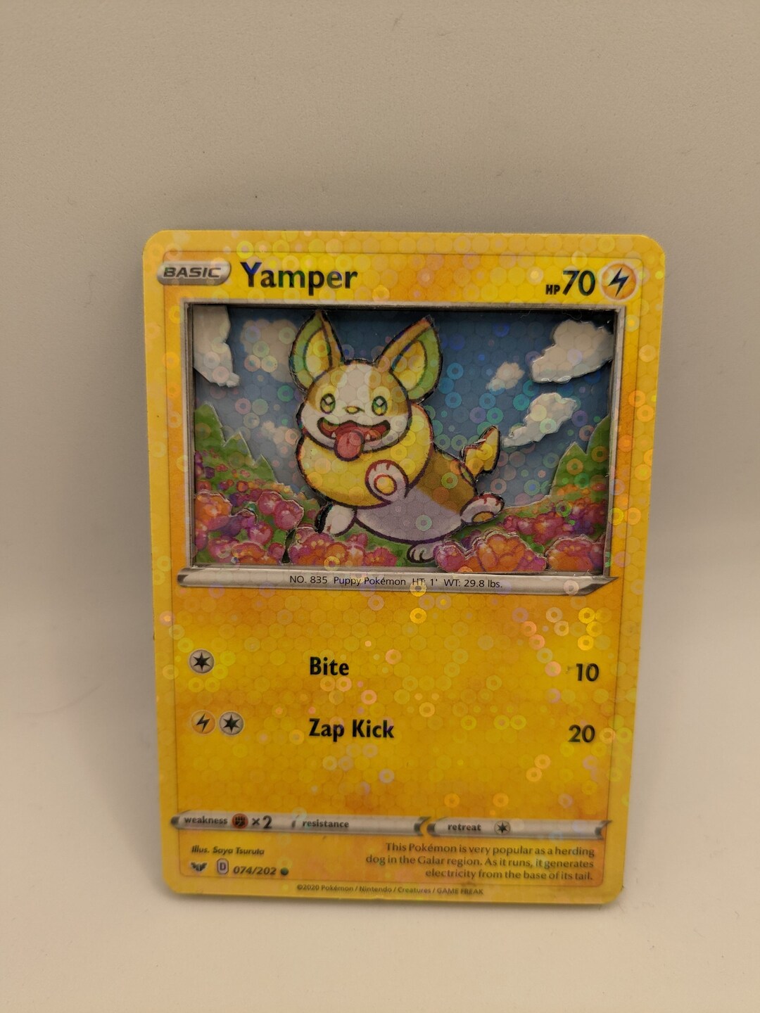 Yamper Holo Shadowbox 3D Pokemon Trading Card Handmade - Etsy