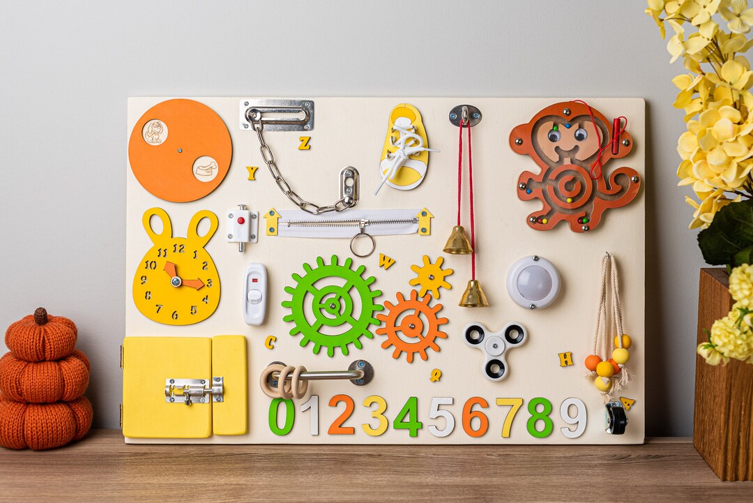 Sensory Busy Board, Numbers Busy Board, Activity Busy Board, Learning ...