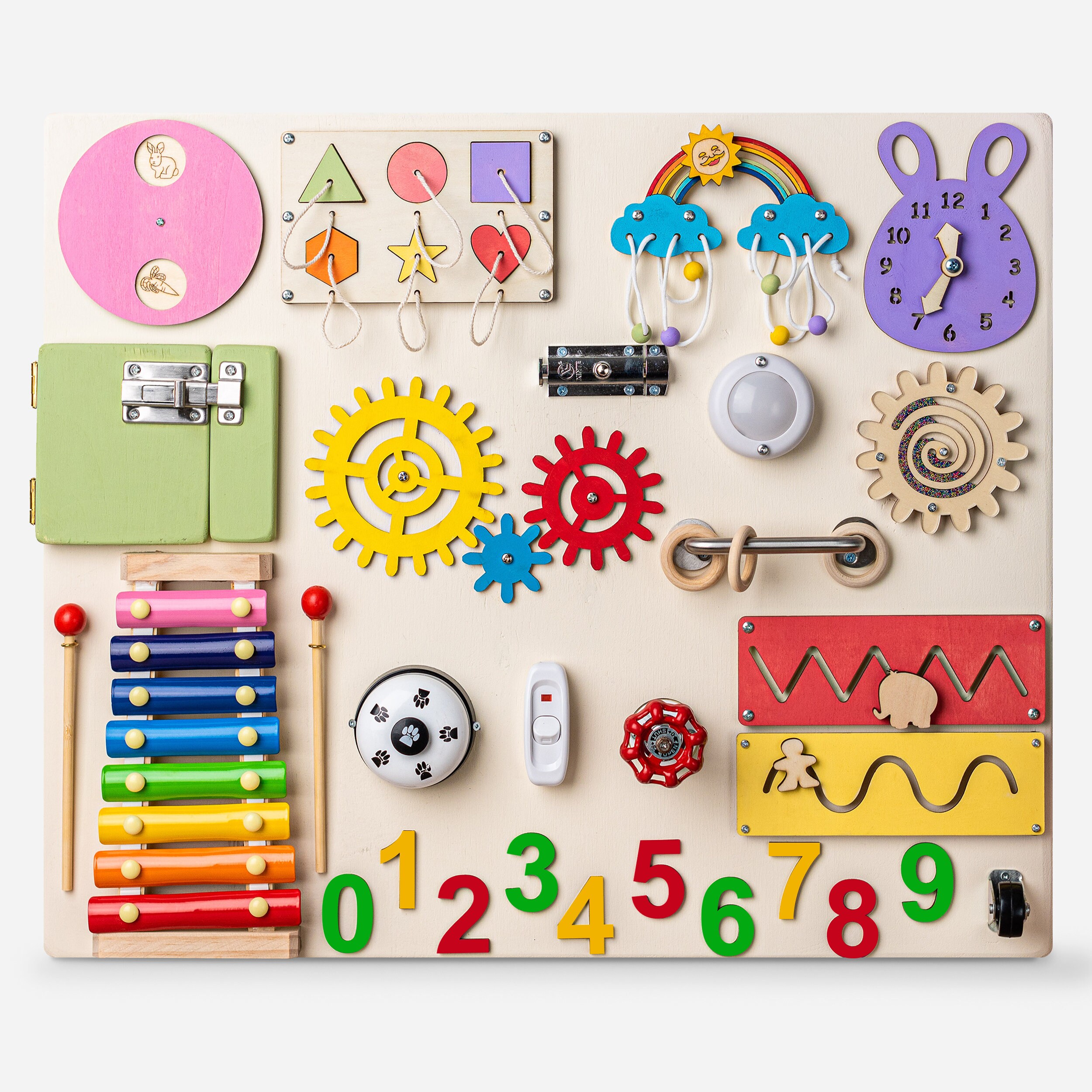 Montessori Busy Board 50 X 60, Busy Board for Autism, Wooden Busy Board ...