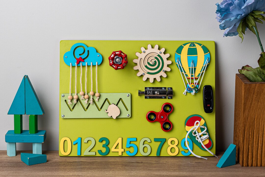 Choose Your Size Busy Board With Lovely Child Name in Any Colors ...