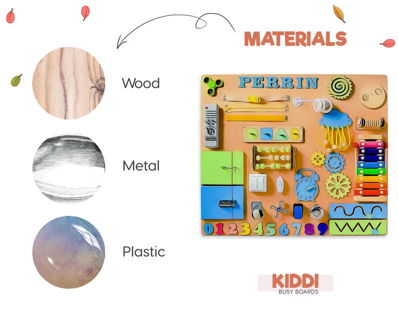 Busy Board 70 X 60 Cm for Development Baby Motor Skills, Personalized ...