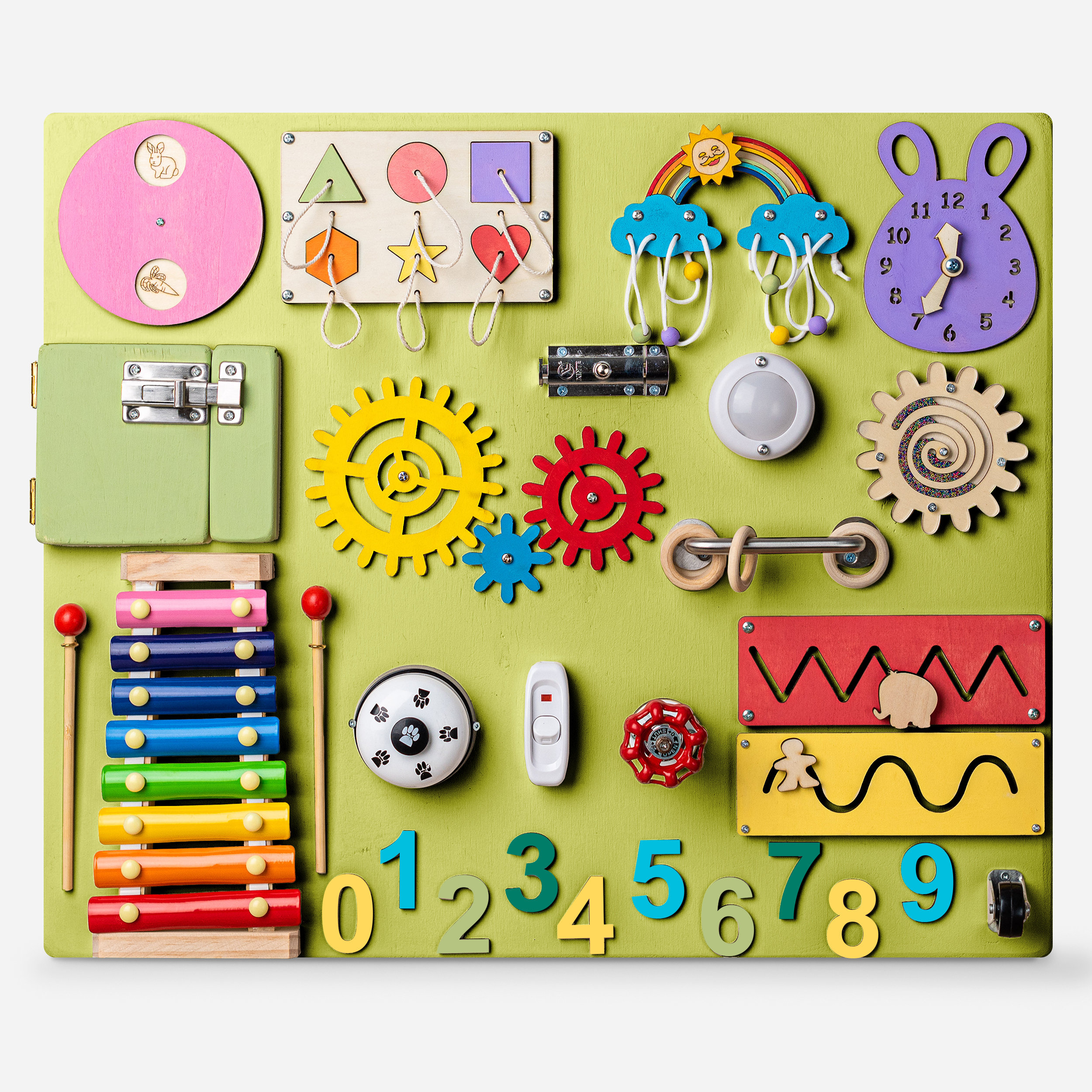 Montessori Busy Board 50 X 60, Busy Board for Autism, Wooden Busy Board ...