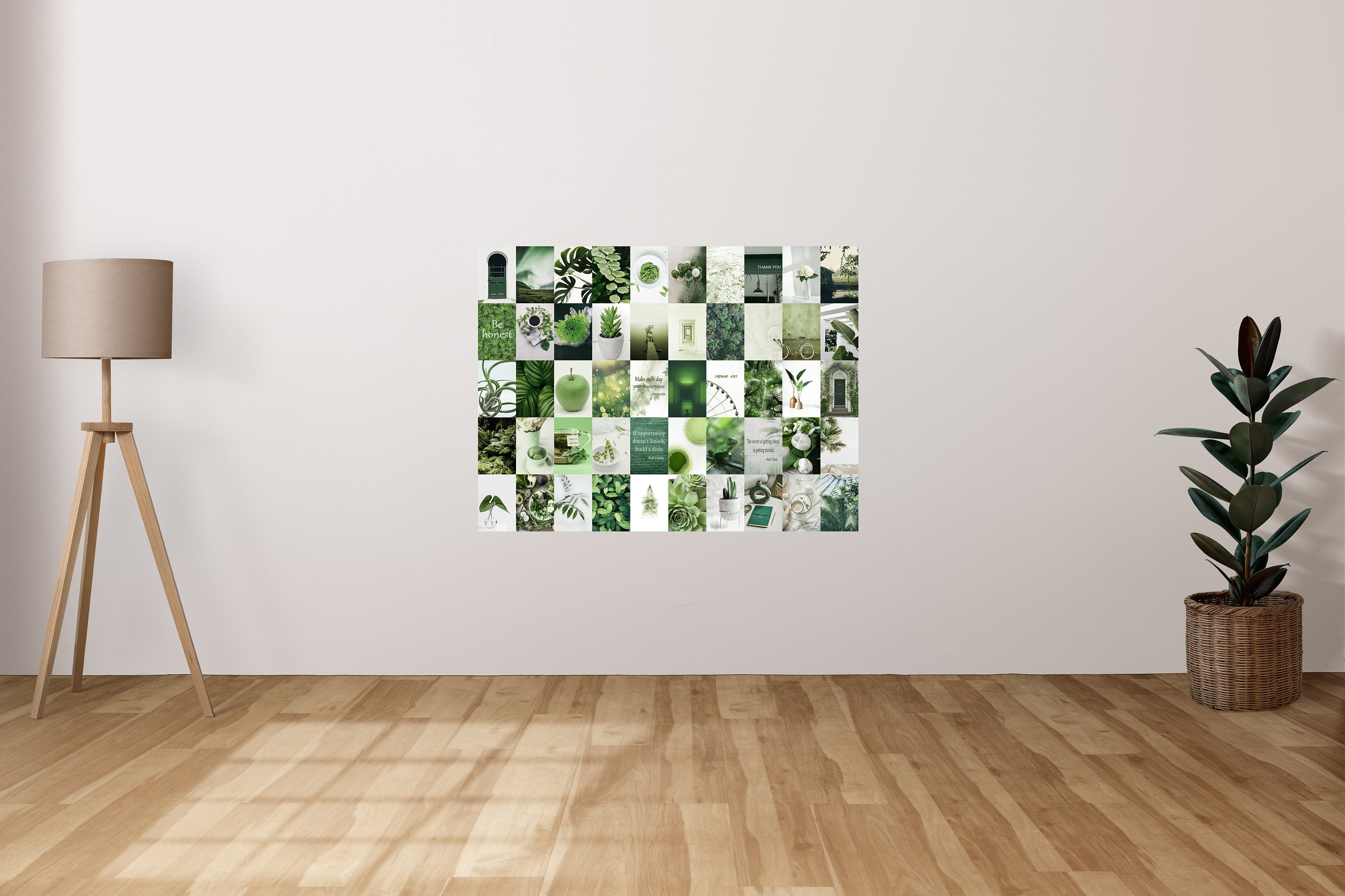 Green Wall Collage Kit 50 PCS With Motivational Phrases College ...