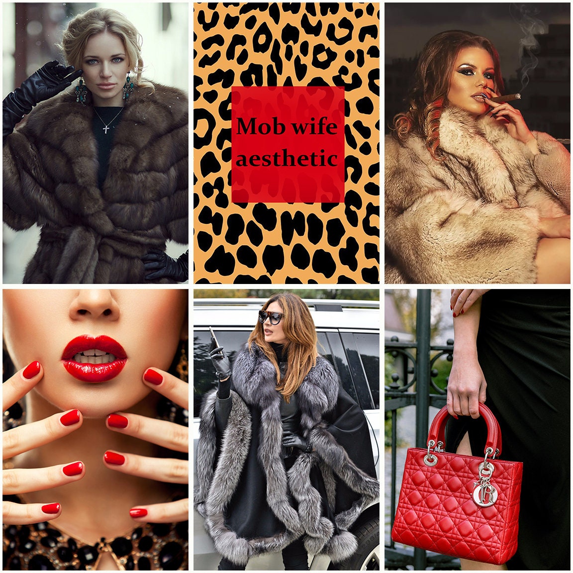 Mob Wife Aesthetic Wall Collage Kit 155 PCS Femme Fatale Prints Dorm ...