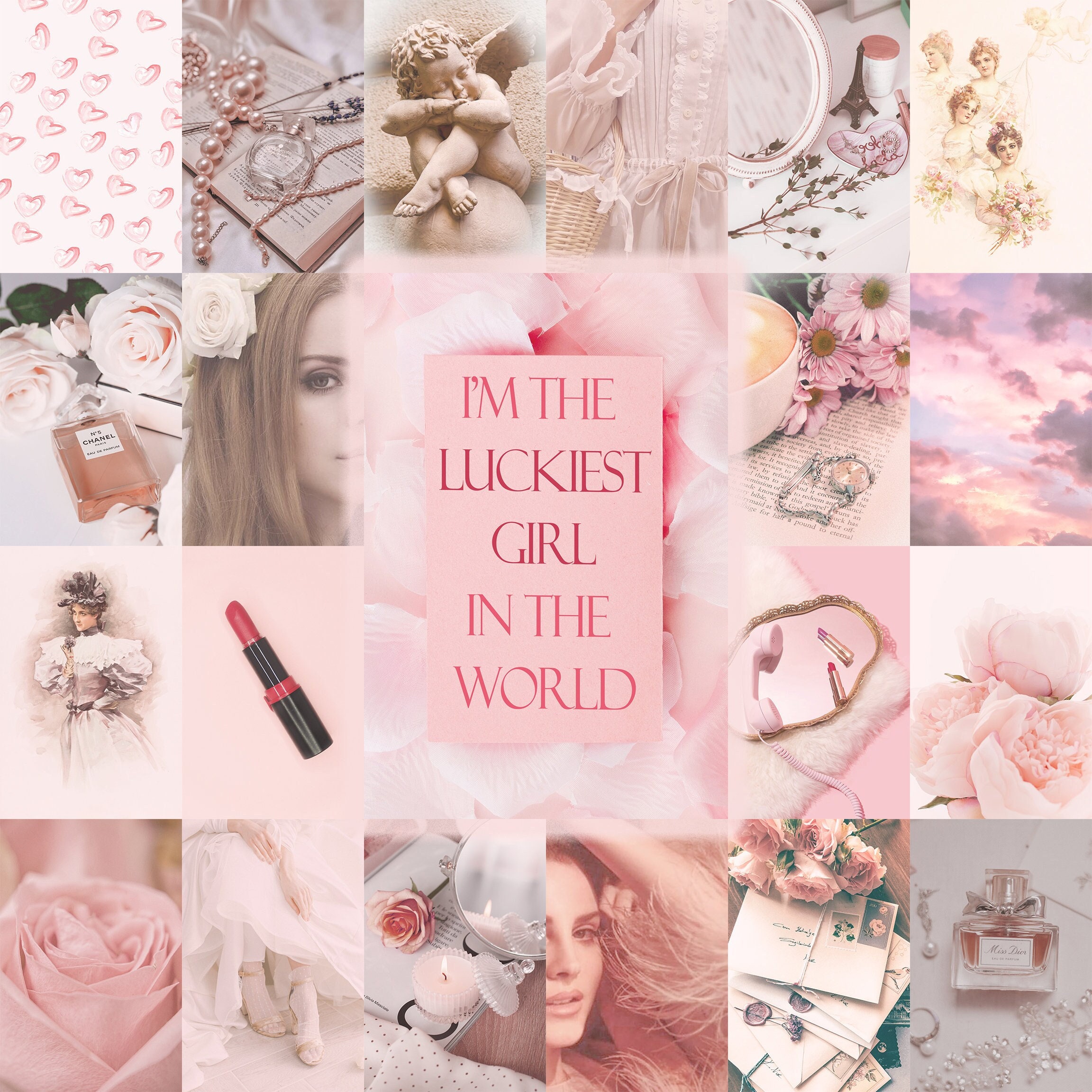 Girly Collage Background
