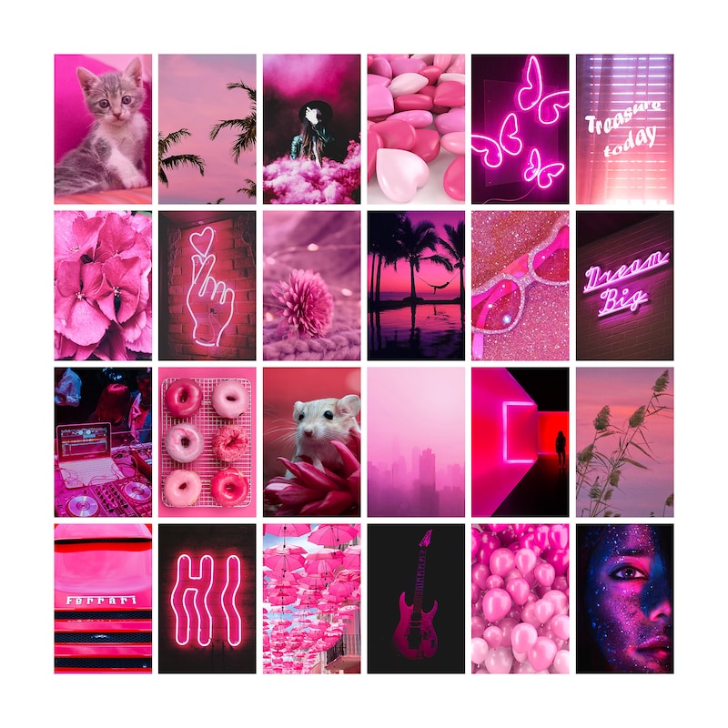 Pink Collage Kit - Etsy