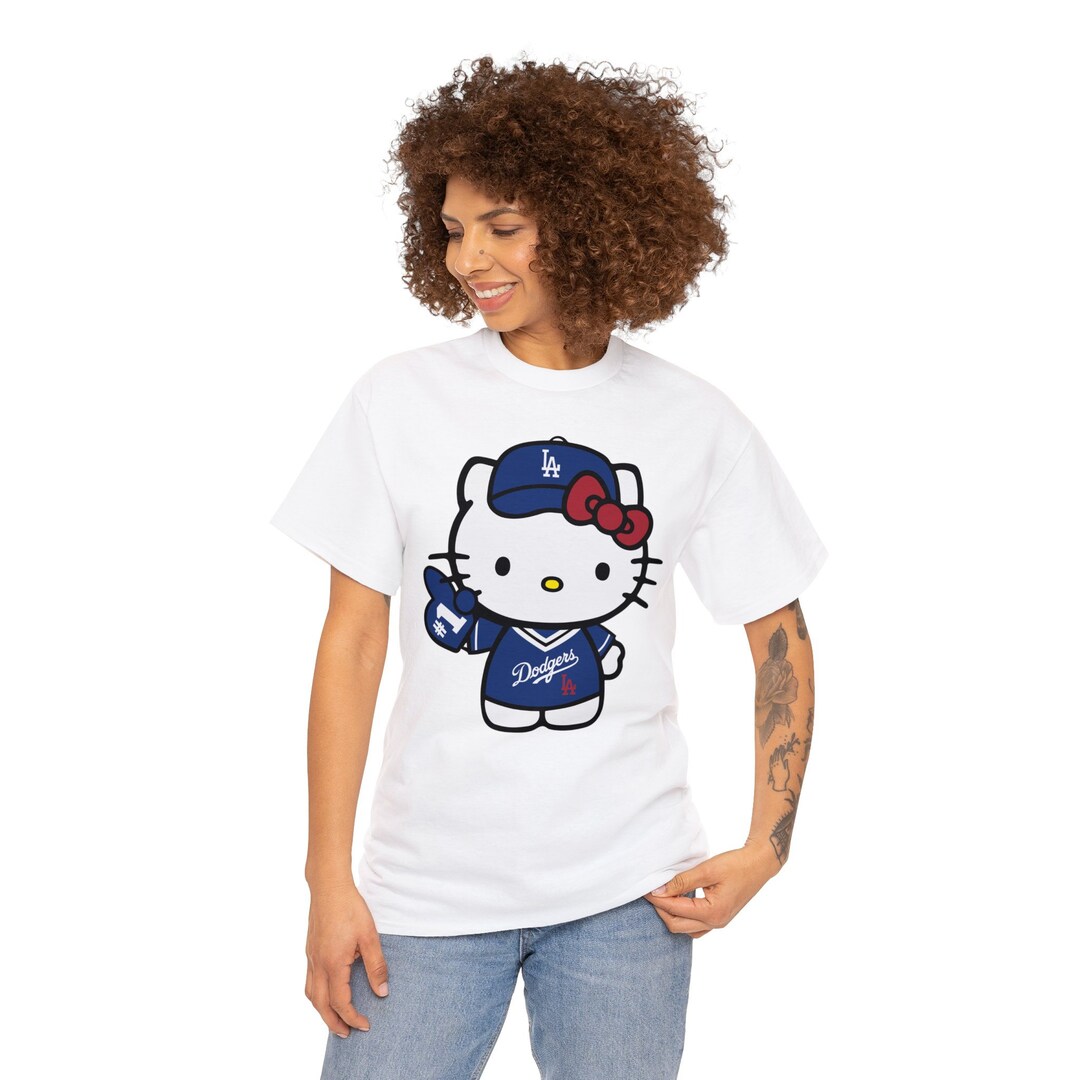 LA Dodgers Hello Kitty Number 1 Fan Adult T-shirt - Etsy