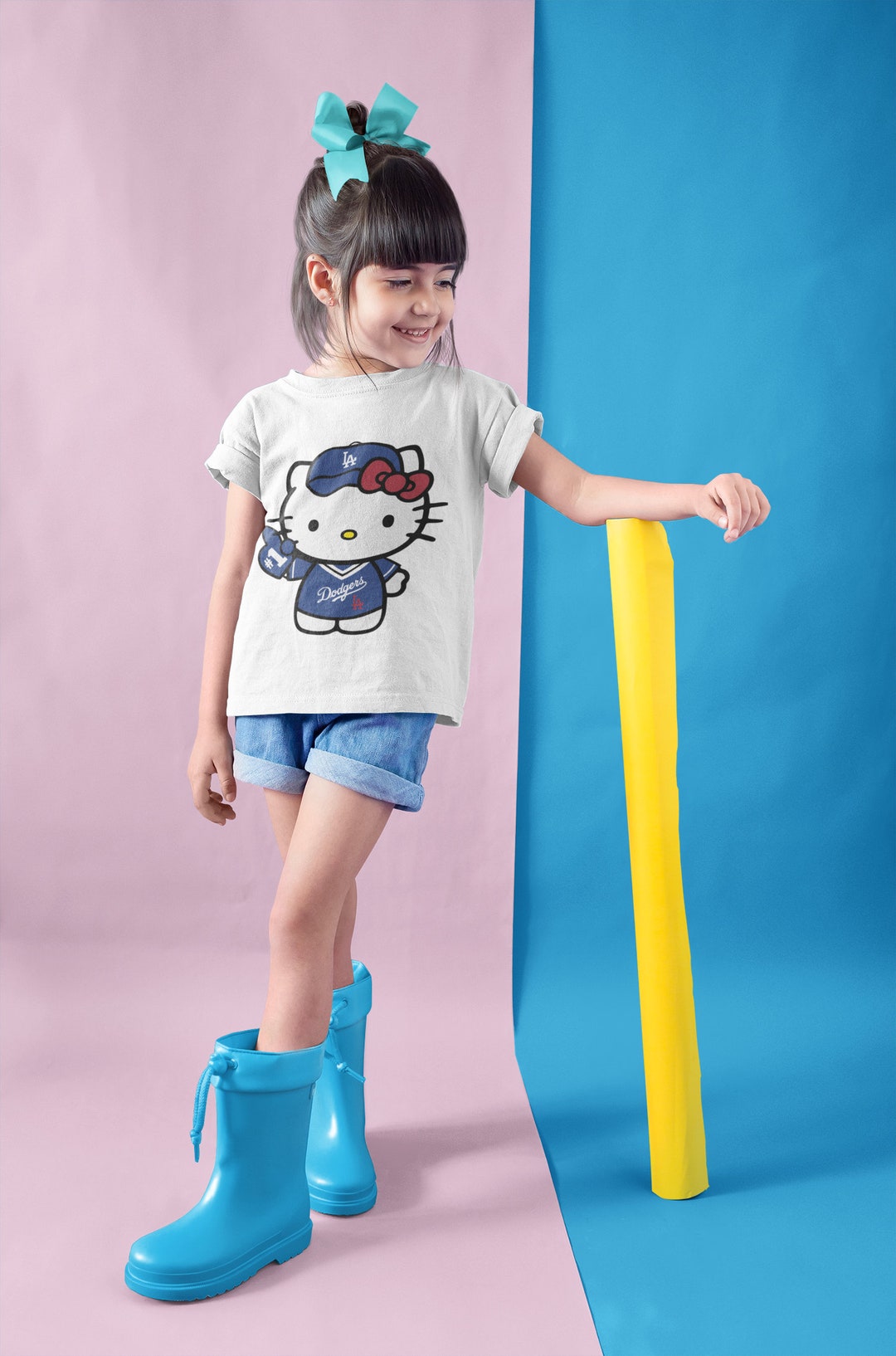 LA Dodgers Hello Kitty Number 1 Fan Children's T-shirt - Etsy