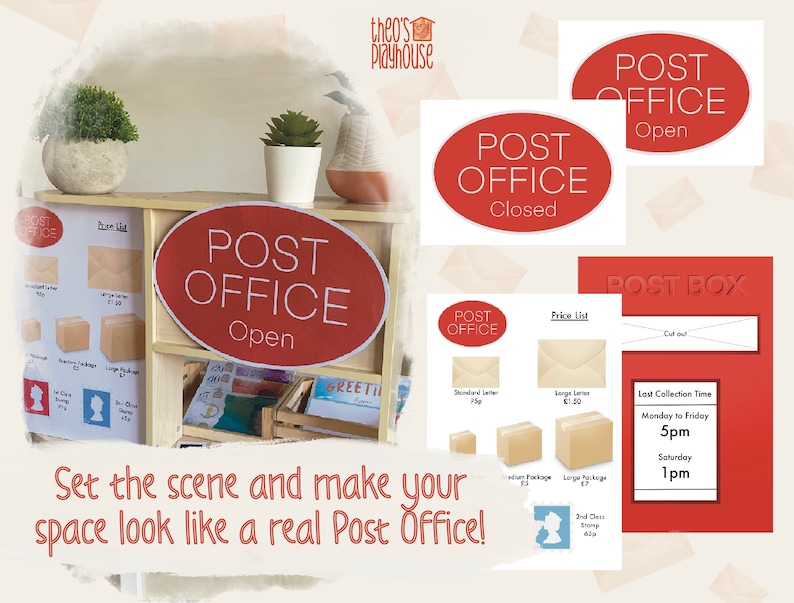 Post Office Dramatic Play Pack Digital Download Montessori - Etsy
