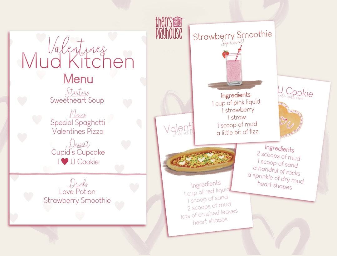 Valentines Mud Kitchen Cards Digital Download Montessori Early Years ...