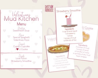 Mud Kitchen Menu Preschool Printable Home School Montessori - Etsy Canada